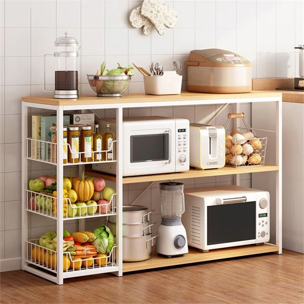 2-Tier Kitchen Rack Utility Storage Cart – LUXSHERY